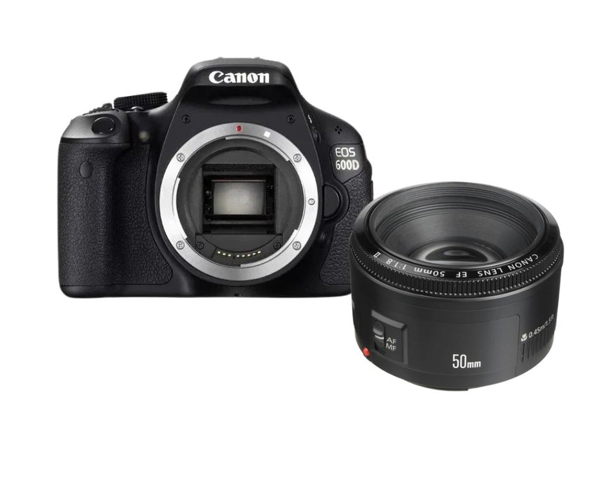 Фотоаппарат Canon EOS 600D Kit, объектив Canon EF 50mm f/1.8 II