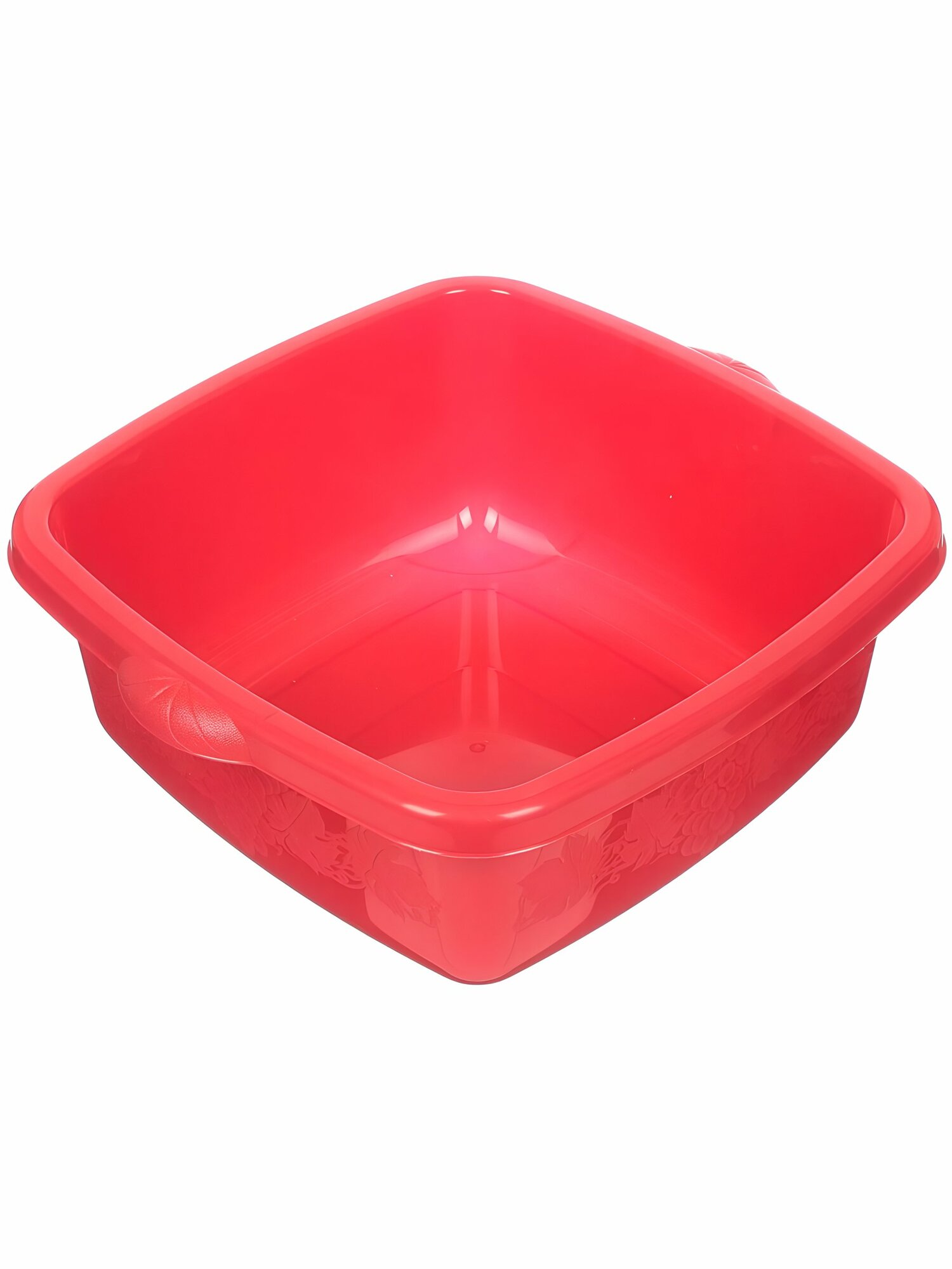 Таз пластик, 13 л, квадратный, с ручкой, Милих, 08013