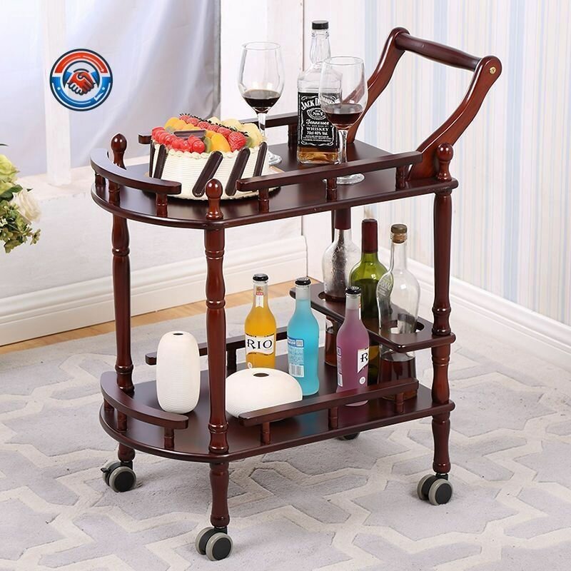 Сервировочный стол BORTEN JW105, 49х49х75 см, складной кухонный столик для дачи и дома, мобильный стол с колёсами, обеденный стол-трансформер