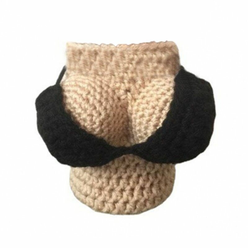 Вязаный чехол для бутылки, черный (1 шт.)