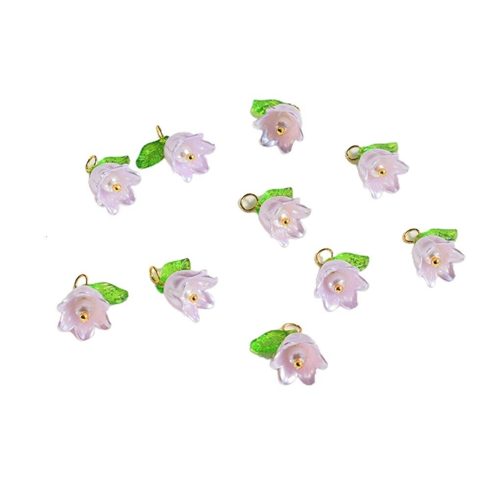 Стереоскопический цветочный шарм с орхидеей, Светло-фиолетовый