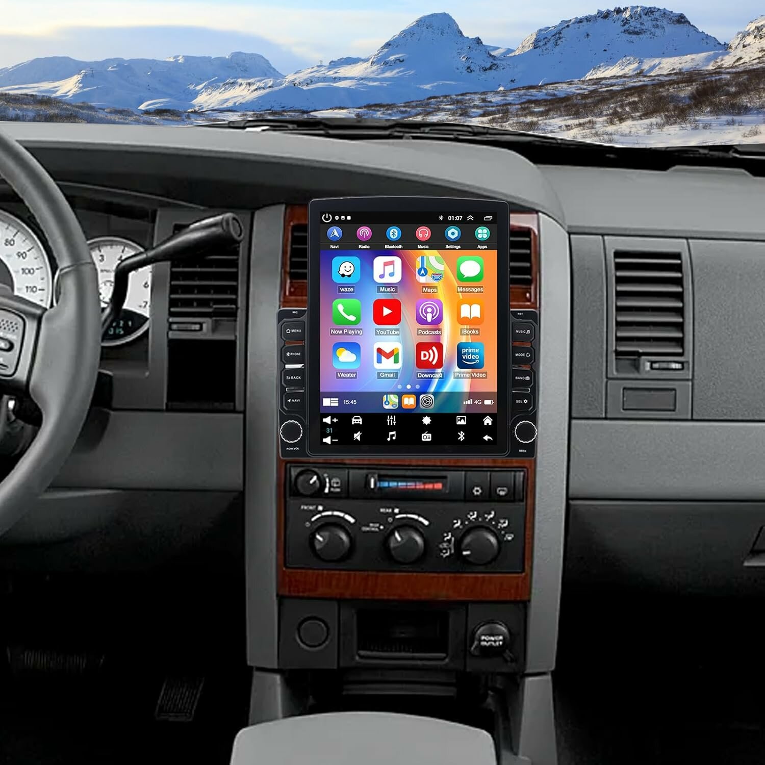 Автомобильная стереосистема для Dodge Durango 2004–2009 гг. с беспроводной системой CarPlay Android Auto, 9,7-дюймовый