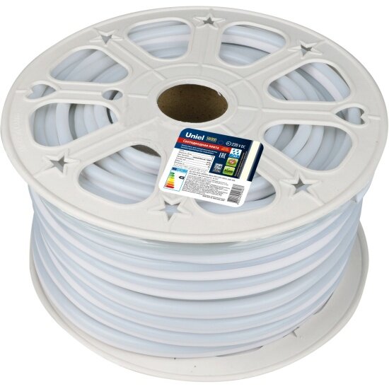 Гибкий неон Uniel NEON ULS-N21-2835-120LED/m-8mm-IP67-220V-8W/m-50M-WW Теплый белый свет (3000К)
