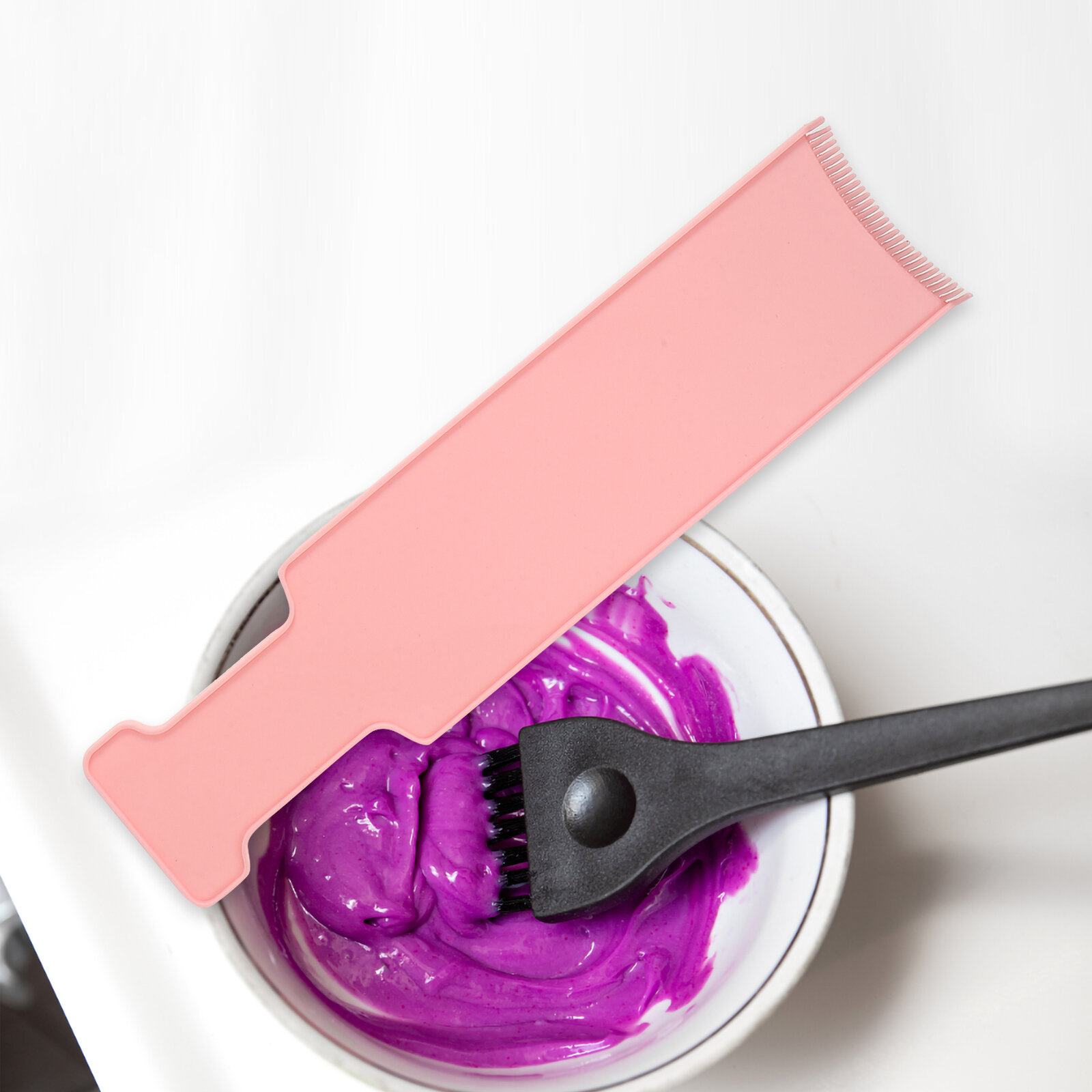 Окрашивающие гребни с кривыми зубцами для создания прядей, практичные для дома и салона, набор из 3 штук, размер 34.6x8.4cm