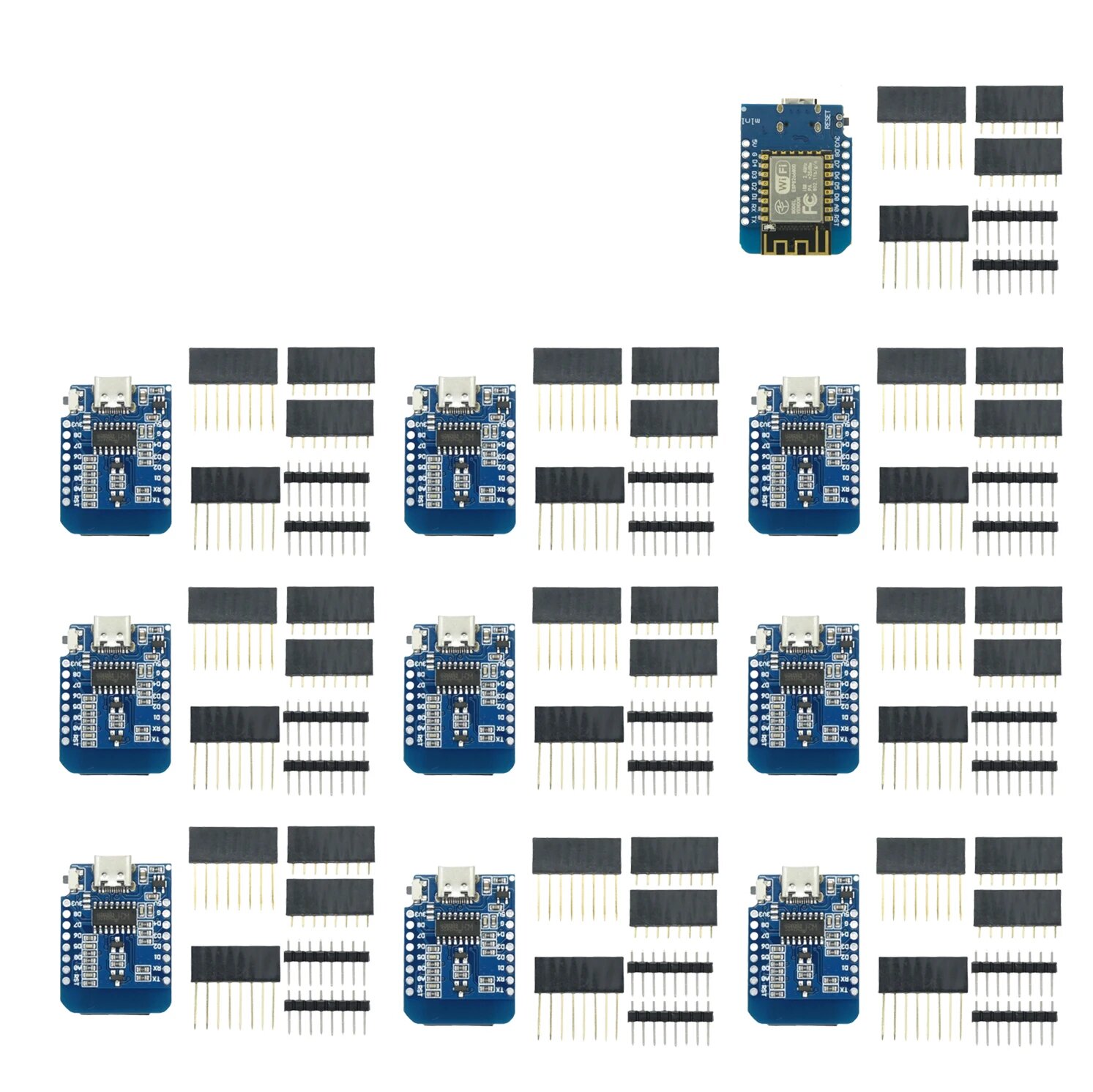 10шт D1 Mini NodeMCU ESP8266 Wi-Fi модуль CH340 Type-C