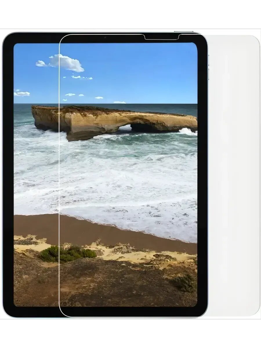 Защитное стекло "Anank Curved", для iPad 9.7, 3D, 0.33 мм, бесцветная рамка