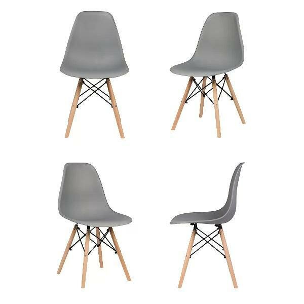 Стул обеденный СтулБержи для кухни Eames, серо-коричневый, 4 шт