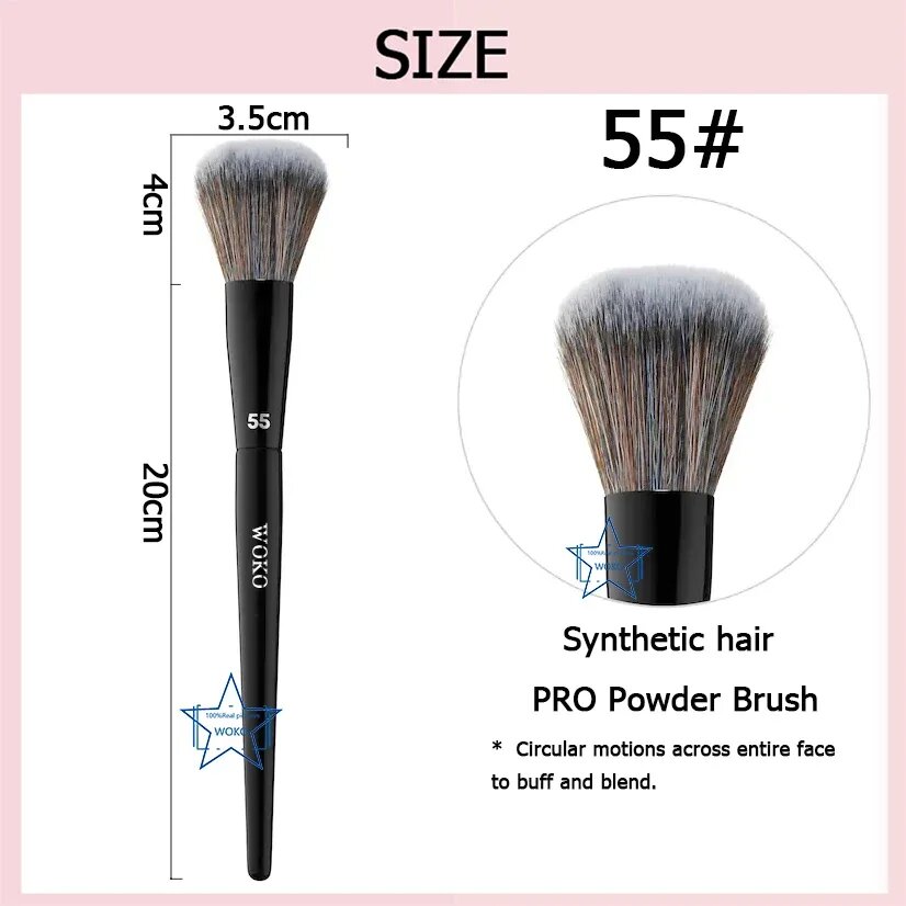 WOKO 55# PRO Powder Brush, Synthetic Hair, 20cm