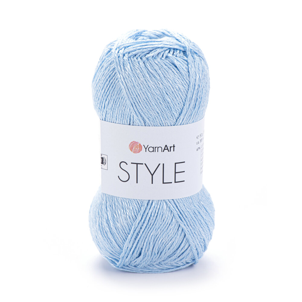 Пряжа для вязания YarnArt Style 668 голубой 50 гр/185 м 67% хлопок, 33% вискоза