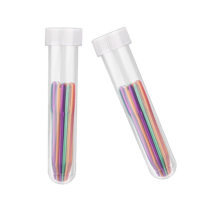 58шт Большое Ушко Иглы с Изогнутым Наконечником, Большое Ушко Изогнутой Иглы с Трубкой, Гобеленовая Игла Алюминиевая Игла для Плетения Вязания