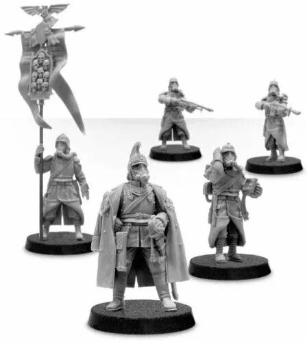 Death Korps of Krieg HQ Command squad DKK / Вархаммер 40к смола / Warhammer 40000 миниатюры