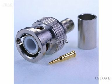 BNC штекер обжим для RG6; 1GHz VSWR1.35 (надежный китайский аналог)