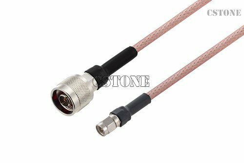 N штыревой к SMA штыревой кабель используя RG142 коаксиальный с термоусадкой