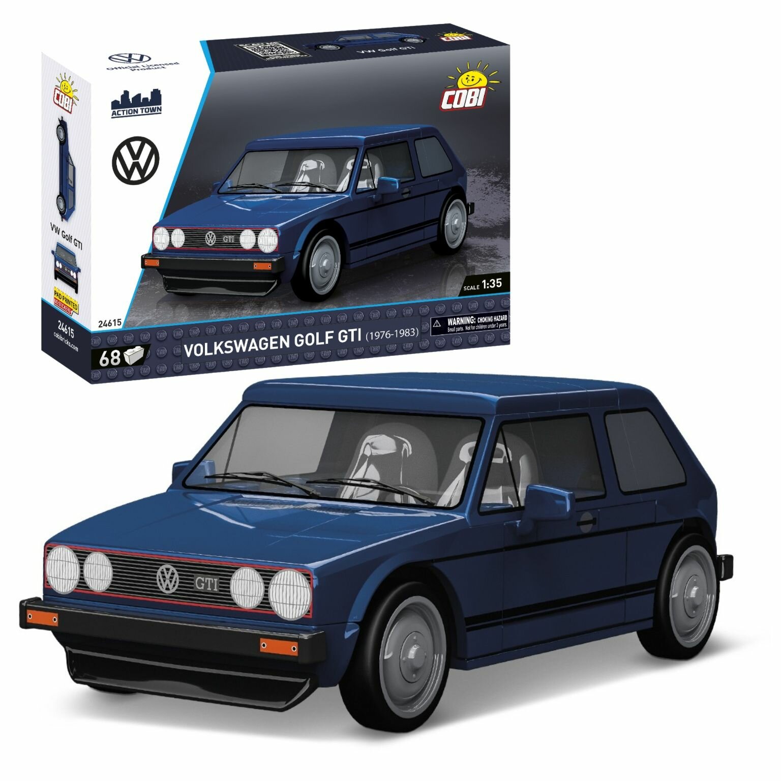 Конструктор Cobi Action Town - Автомобиль Volkswagen Golf GTI (1976-1983) , 68 эл. - 24615