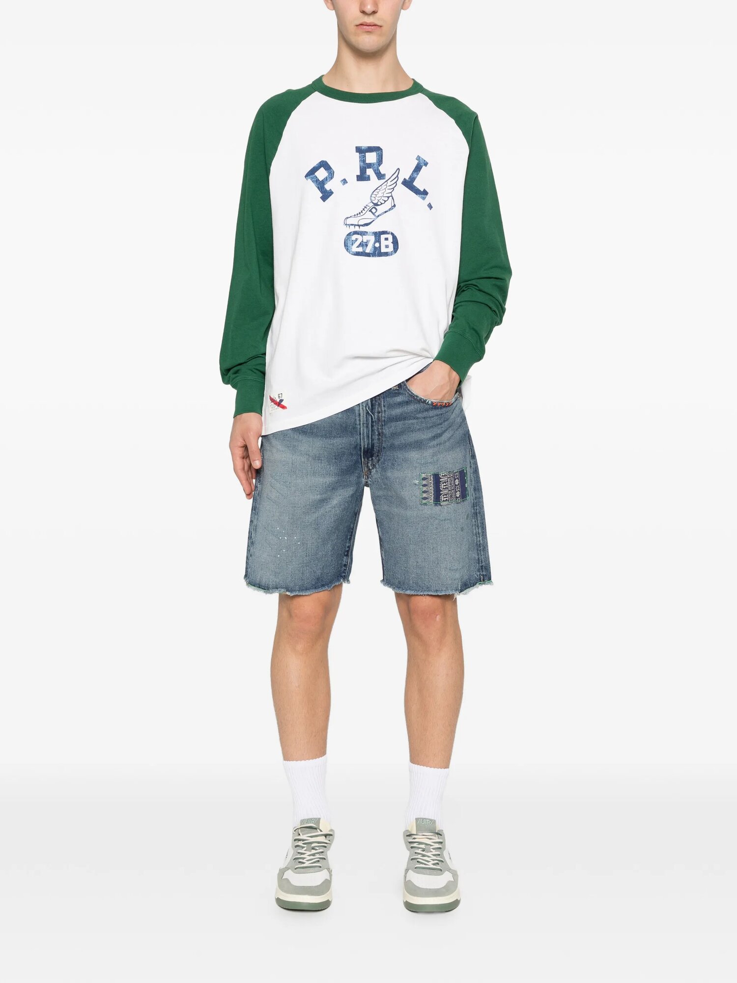Шорты Polo Ralph Lauren Patchwork shorts, размер M, blue — фото 1