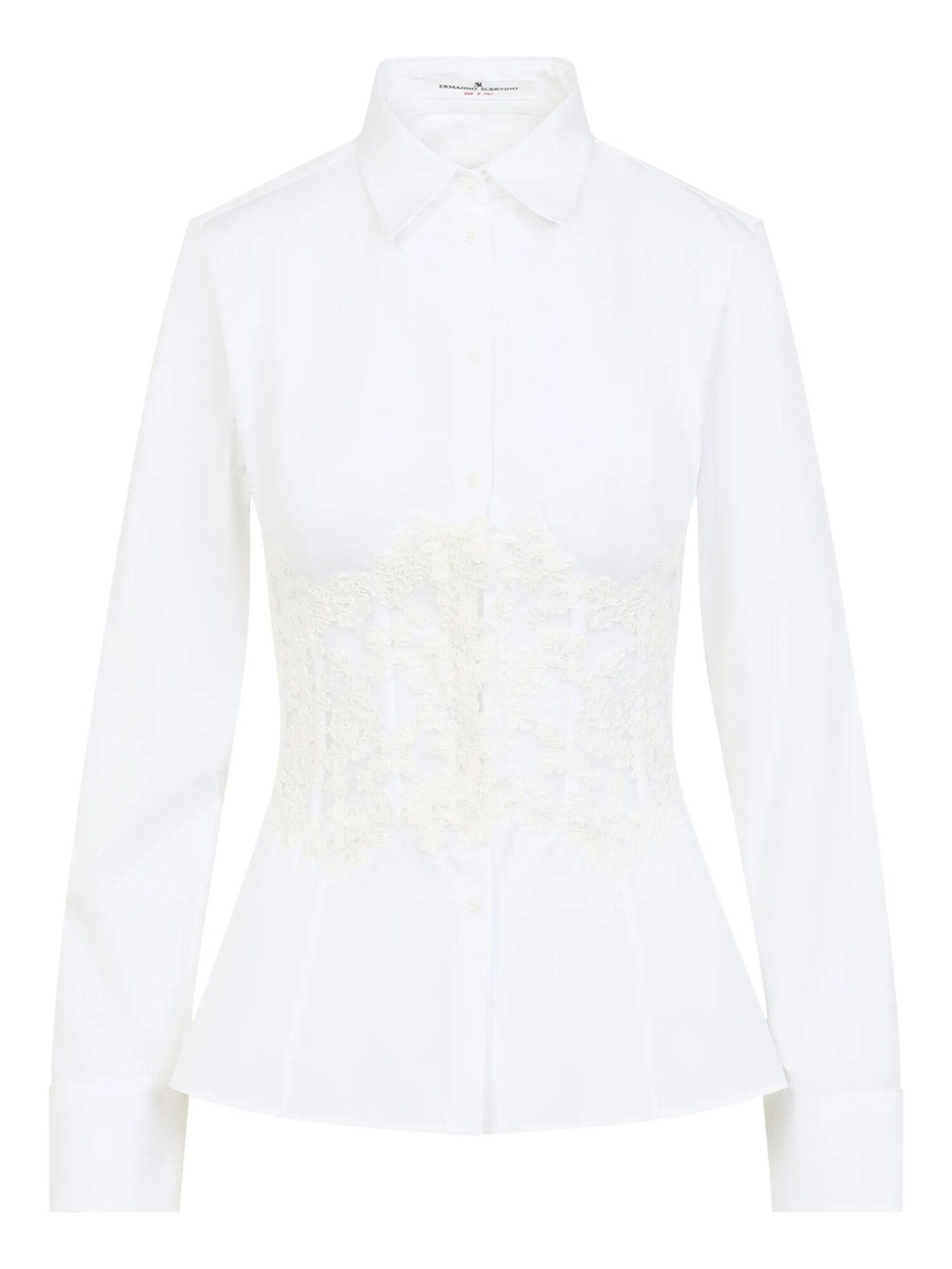 Рубашка Lace-insert cotton shirt