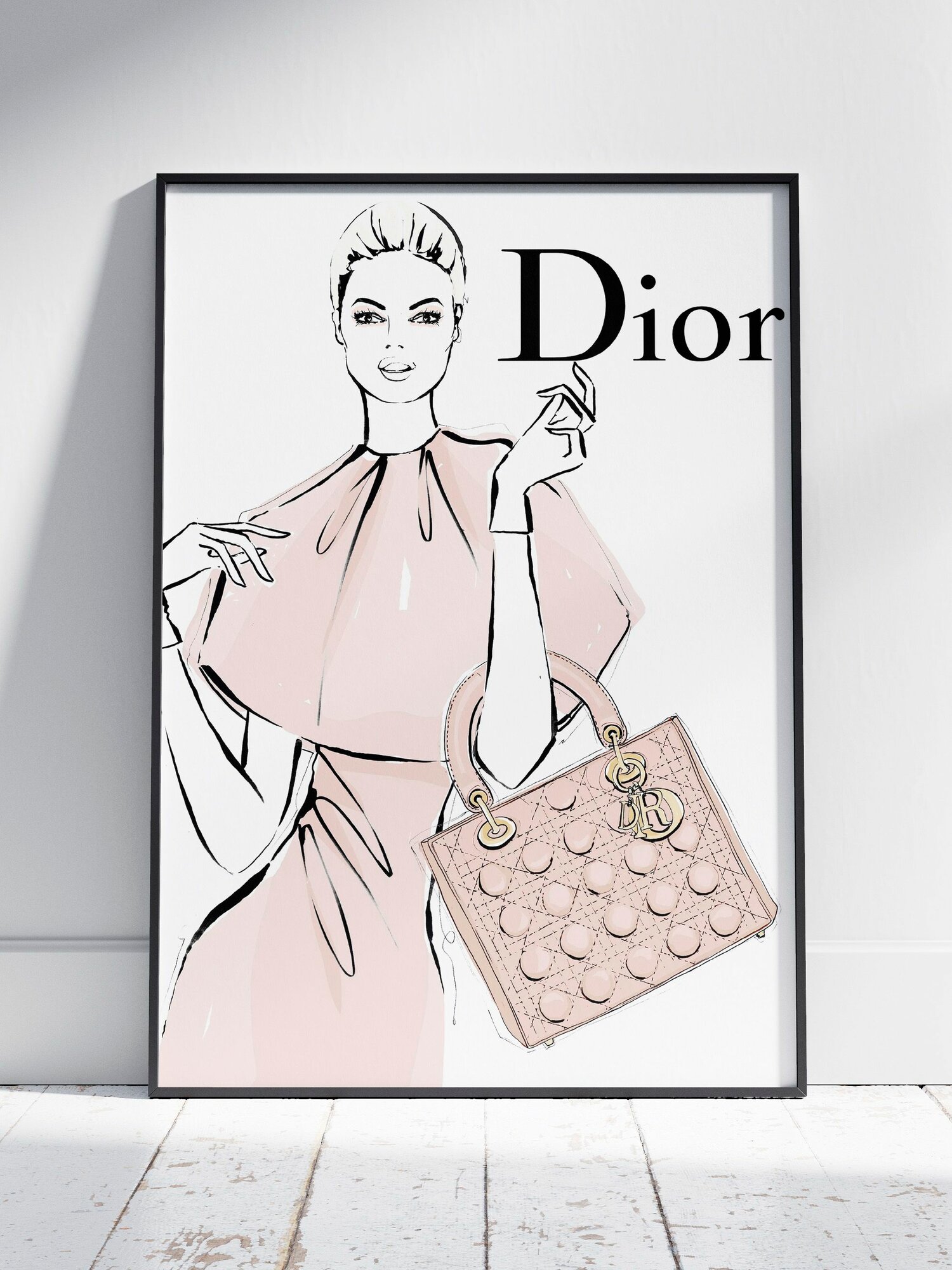 Плакат на стену для интерьера Диор (Dior 7) - Постер по модели, бренду и моде формата A4 (21x30 см)