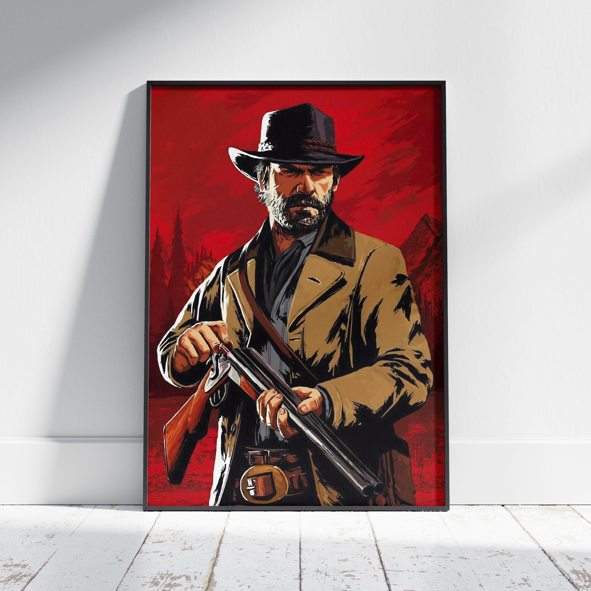 Плакат на стену для интерьера Red Dead Redemption 2 (Артур Морган 5) - Постер по игре формата А3 (30x42 см)