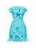 Платье Versace Jeans Couture Off-shoulder patterned mini dress, размер 42, Синий...