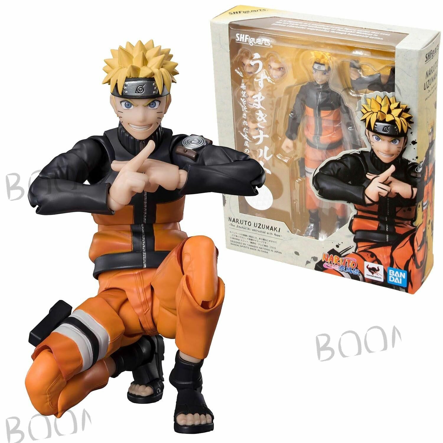 Экшн фигурка Bandai S.H.FIGUARTS Наруто - Наруто Узумаки, Джинчурики, на которого возложена надежда , SHF