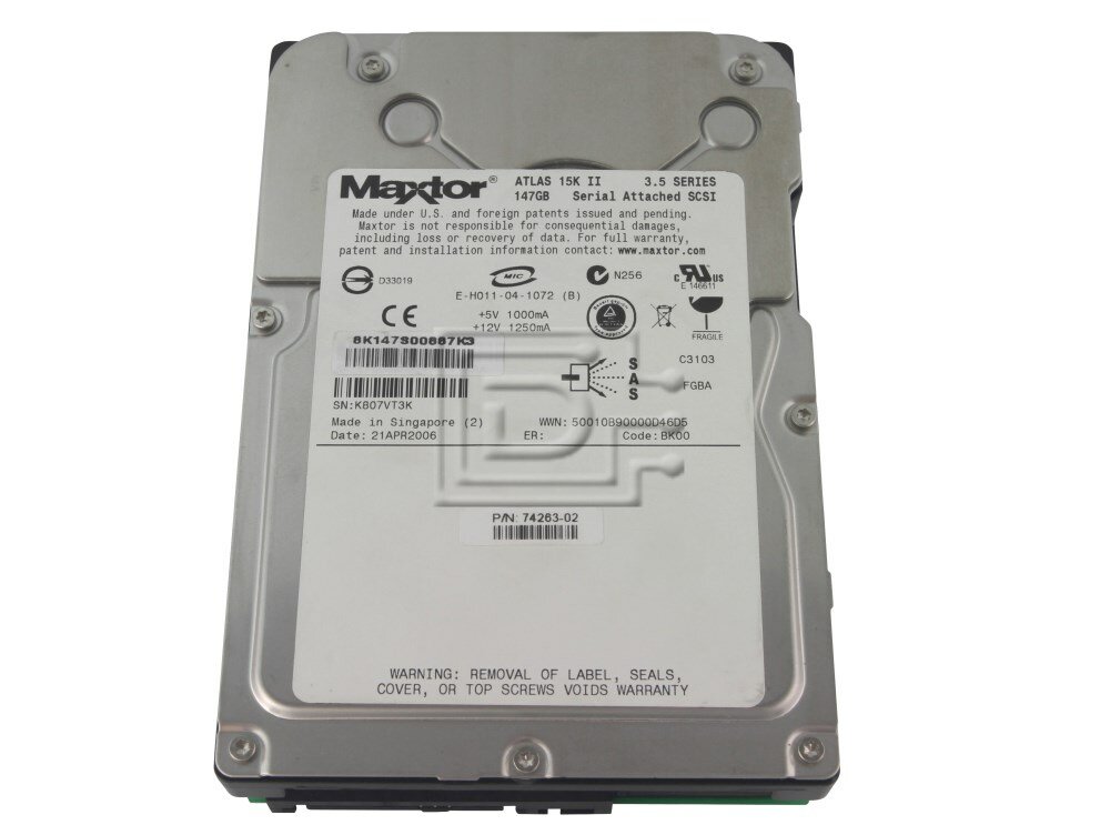 Жесткий диск Maxtor 8K147S0 147Gb 15000 SAS 3,5" HDD