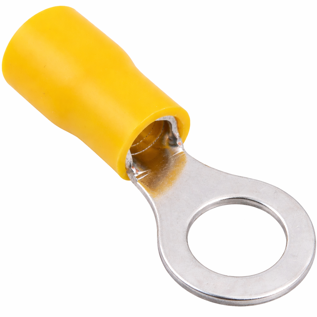 Наконечник кольцевой НКИ 5,5-8 Generica, латунь, ПВХ изоляция, желтый, 100шт