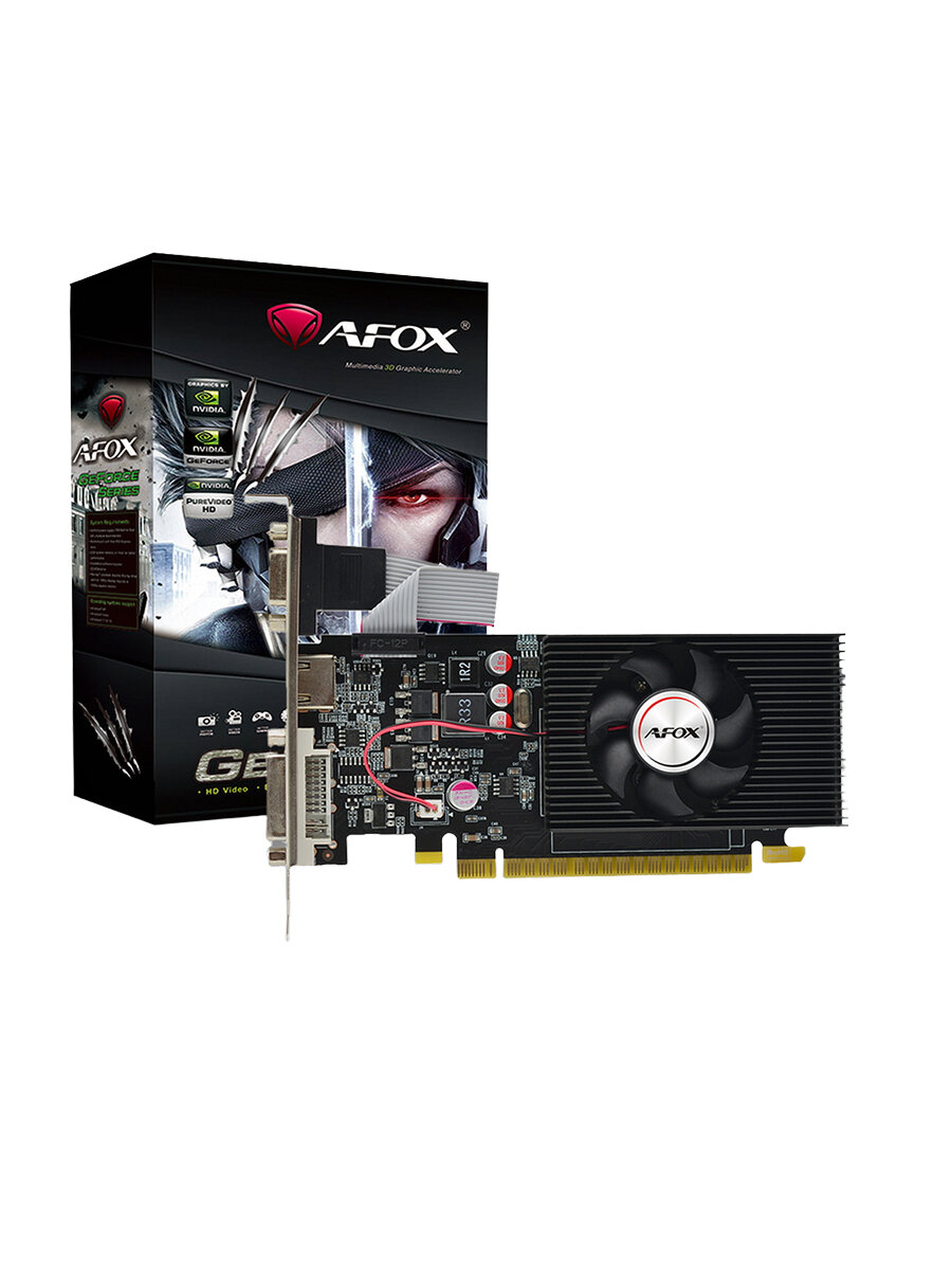 Видеокарта AFOX nVidia GeForce GT730 4Gb (DDR3, 128bit, VGA+DVI+HDMI, 1FAN LP, RTL) (AF730-4096D3L5)