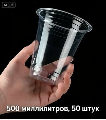 Одноразовые стаканы для рассады и напитков. 500 мл. 50 штук