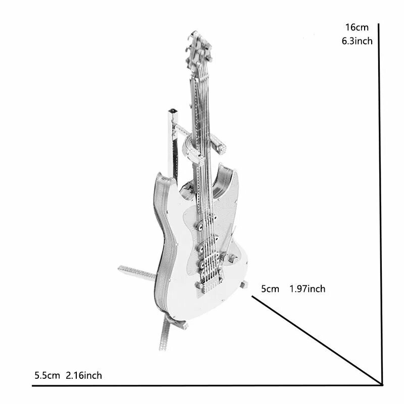 Metal 3D-puzzle Musical Instrument Guitar Model For Kids or Adults