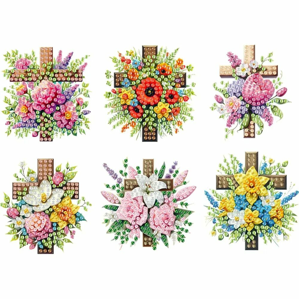 Диалоговые магниты на холодильник Крест из акрила с магнитной основой, 6 шт.