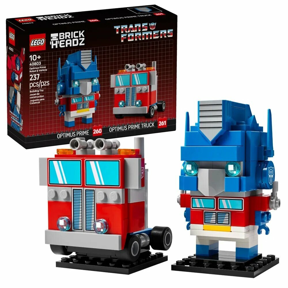 Лего BrickHeadz серия, LEGO 40803 Робот и транспортное средство Оптимус Прайм, lego конструктор для мальчика, лего для девочек