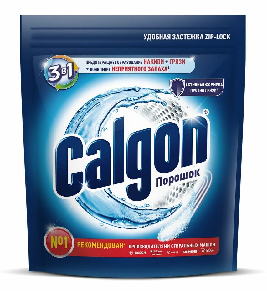 Calgon Средство для стиральной машины 3в1 для смягчения воды и предотвращения образования известкового налета, 750г