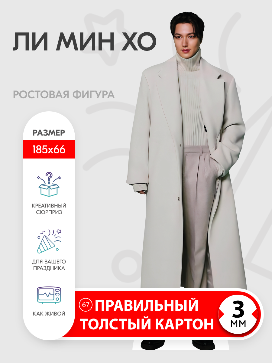 Аксессуар для фотосессий, Ли Мин Хо, ростовая фигура бренда "Самое это"