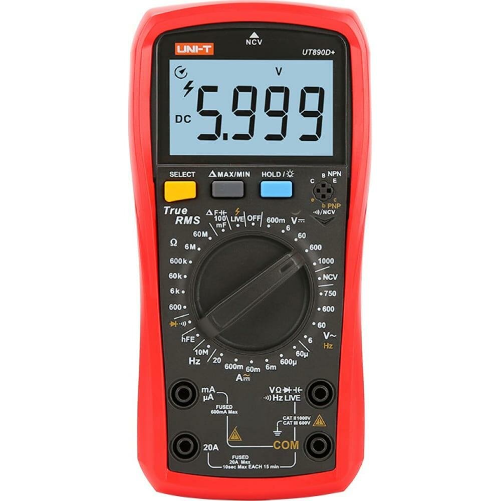 UNI-T UT890D+ Мультиметр цифровой универсальный, True RMS 00-00002533