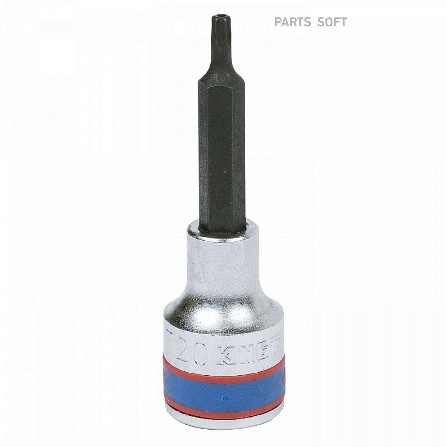 Насадка (бита) торцевая 1/2, Torx, T20, L = 80 мм, с отверстием от официального дистрибьютора, KING TONY, артикул 403720
