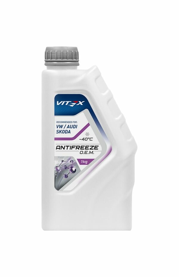 VITEX Антифриз O.E.M. for VolksWagen Audi Skoda -40 G12++ Фиолетовый для европейских автомобилей VW TL 774-G Mercedes-Benz 325.5, MAN (324 Typ Si-OAT) 1 кг