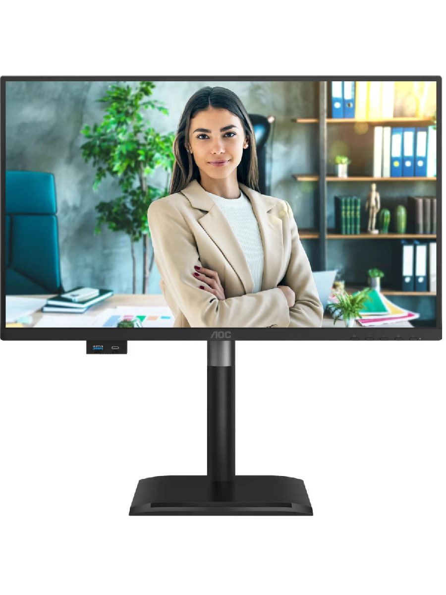 Монитор 23,8" AOC 24P4U 1920x1080 WLED, 16:9, IPS, 300cd, 1500:1, 20M:1, 4ms, 178/178, VGA, HDMI, DP, 120Hz