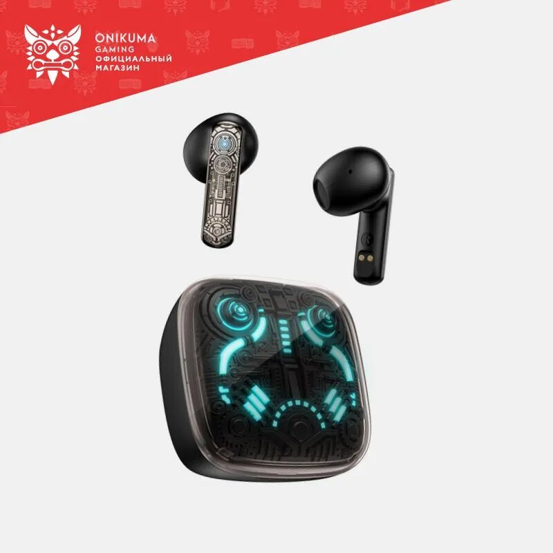 ONIKUMA Наушники беспроводные с микрофоном, Bluetooth, USB Type-C, черный