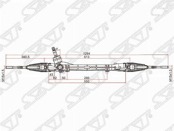 Рейка рулевая SAT ST-4410A453 Mitsubishi ASX 10-20 / Outlander 05-22