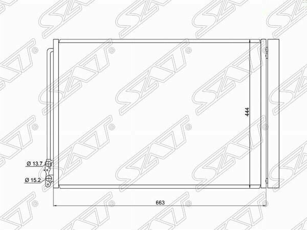 Радиатор SAT ST-BM55-394-A0 кондиционера BMW 5-Series 09-17 / 6-Series 11-18