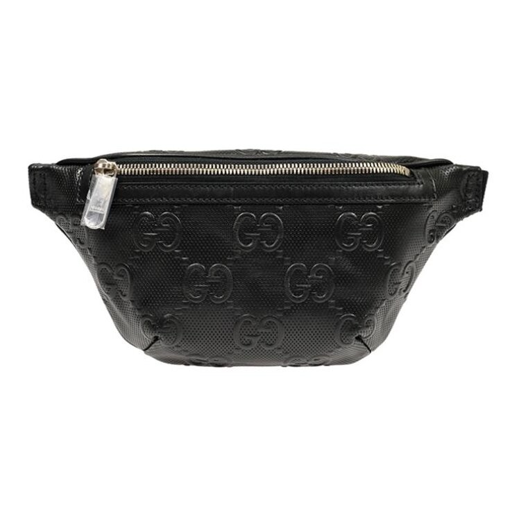 Сумка GUCCI, фактура тиснение, черный — фото 1