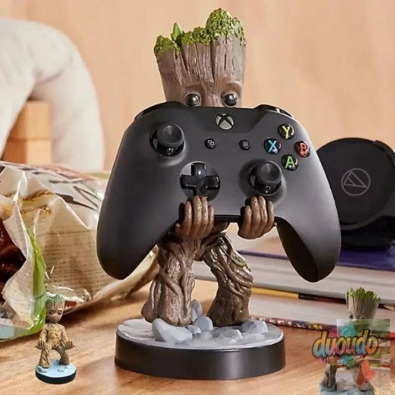 Фигурка - держатель для геймпада, смартфона Стоящий Groot ручка PS4/PS5