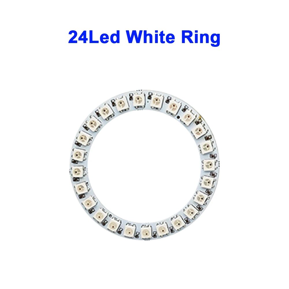 FUNZENXIN RGB-контроллер WS2812B для LED-кольца Белый, 24LED White Ring