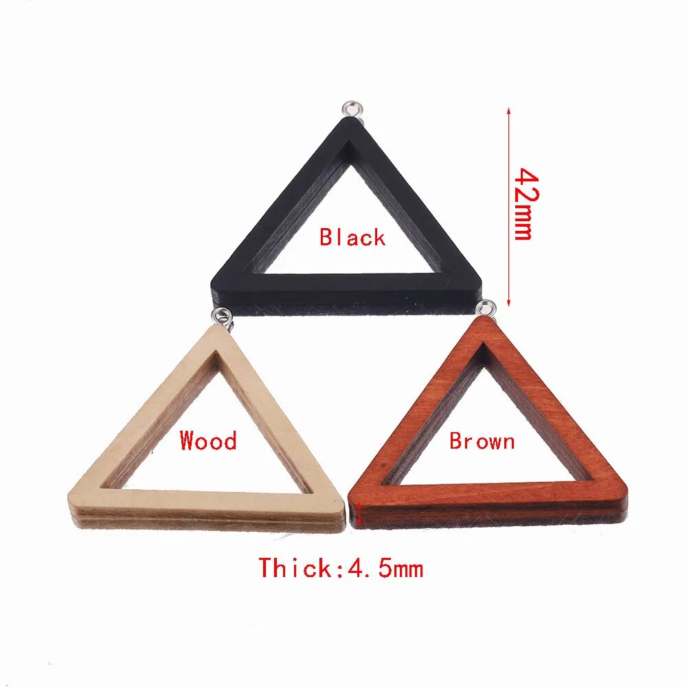 Деревянные подвески для сережек 10 шт. Wood, F