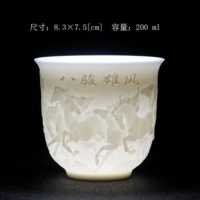Керамическая чашка с лошадьми, 8.3x7.5 см, 200ml1