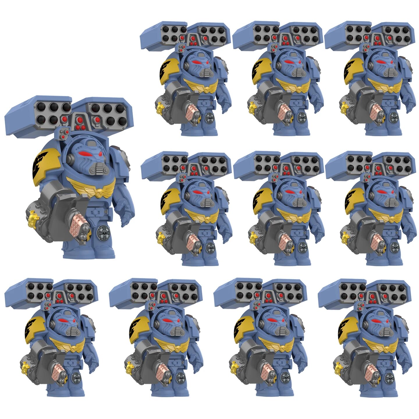 Мини-фигурки Warhammer Рыцари, темно-синий, 11pcs