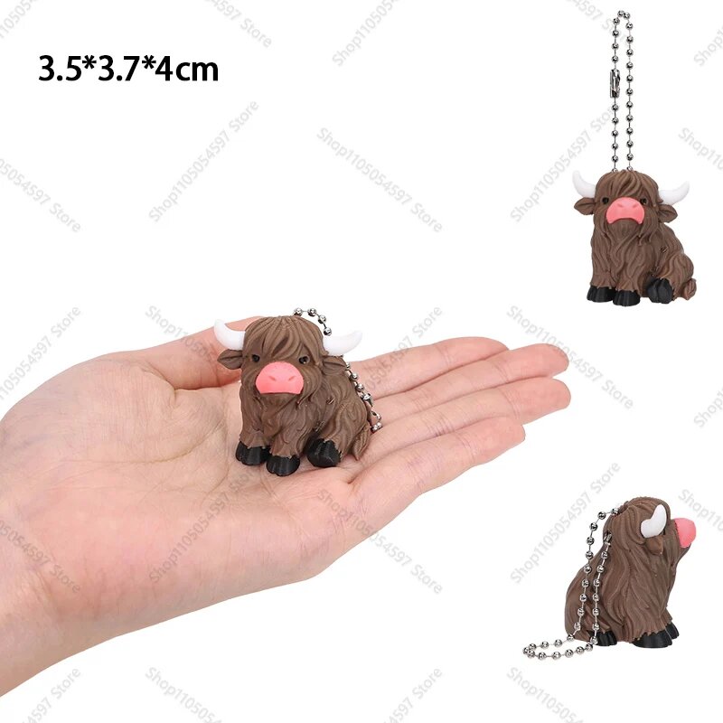 Фигурки животных 3D печать ПВХ Коричневый, C (Keychain)