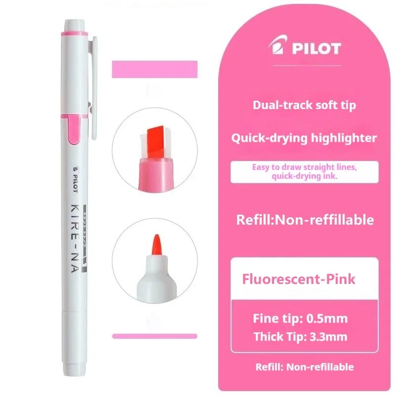 Pilot KIRE-NA, розовый текствыделитель, 0.5/3.3 мм