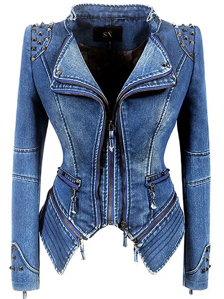 Женская мотоциклетная куртка SX из хлопка Blue
