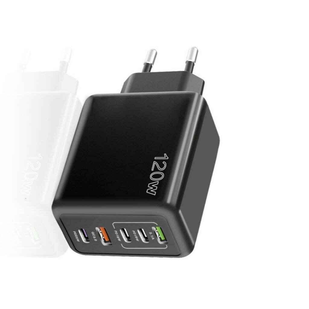 USB-C-зарядное устройство 120 Вт, Черный - вилка европейского стандарта